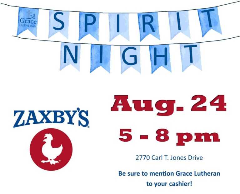 Spirit Night at Zaxby's - Grace Lutheran School